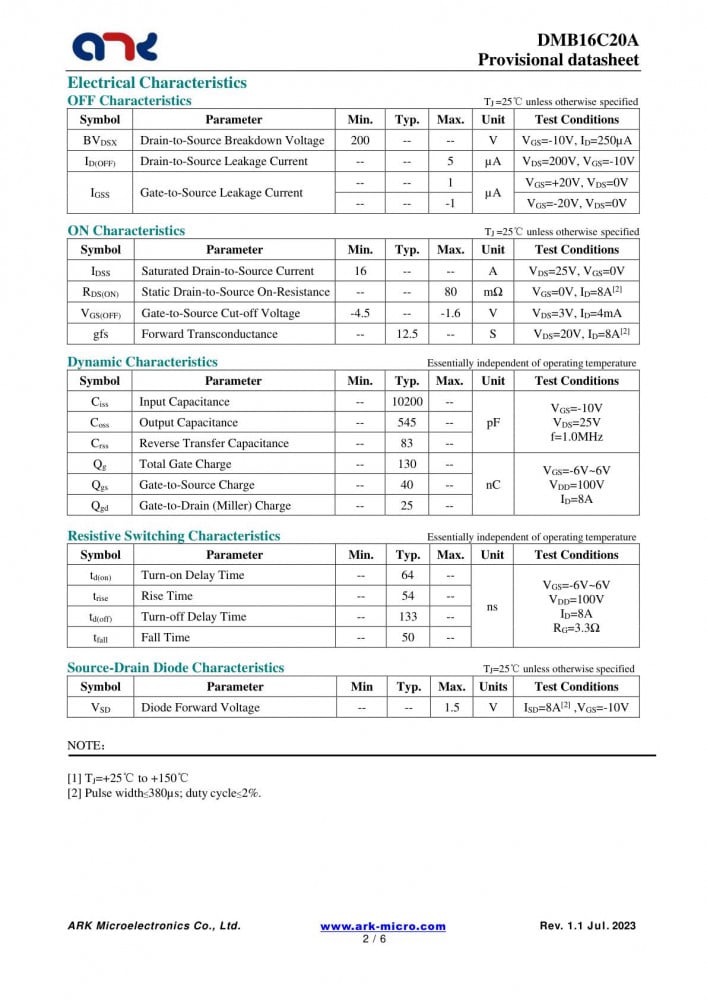 DMB16C20A datasheet page 2