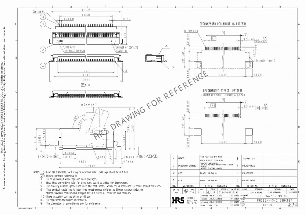 HRS FH52E technical document page 1