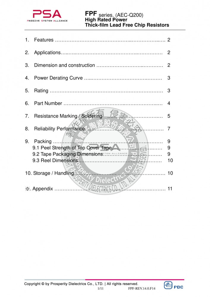 FPF25FP-4700 specification page 2