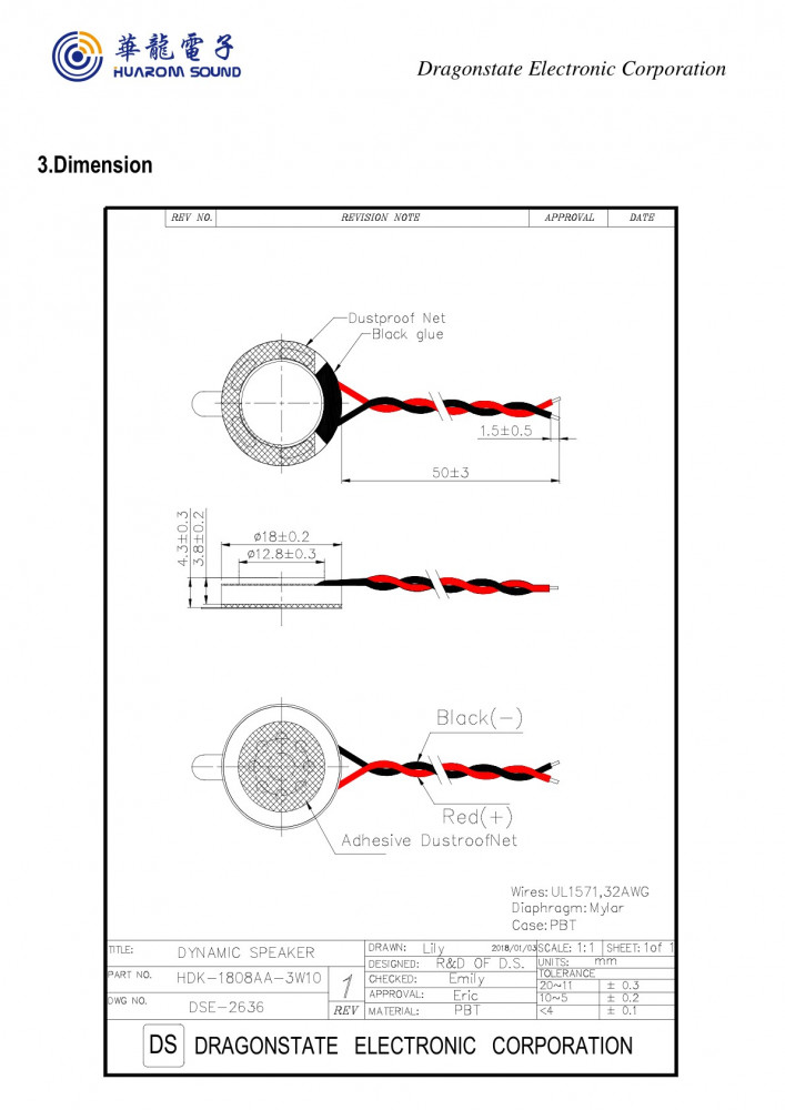 HDK-1808AA-3W10 reliability page