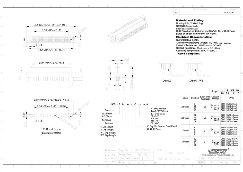 WingTAT 9001-36161C00A technical document page