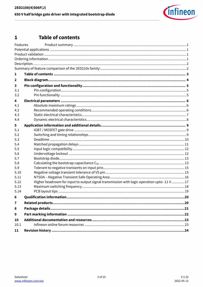 2ED21084S06J datasheet page 3