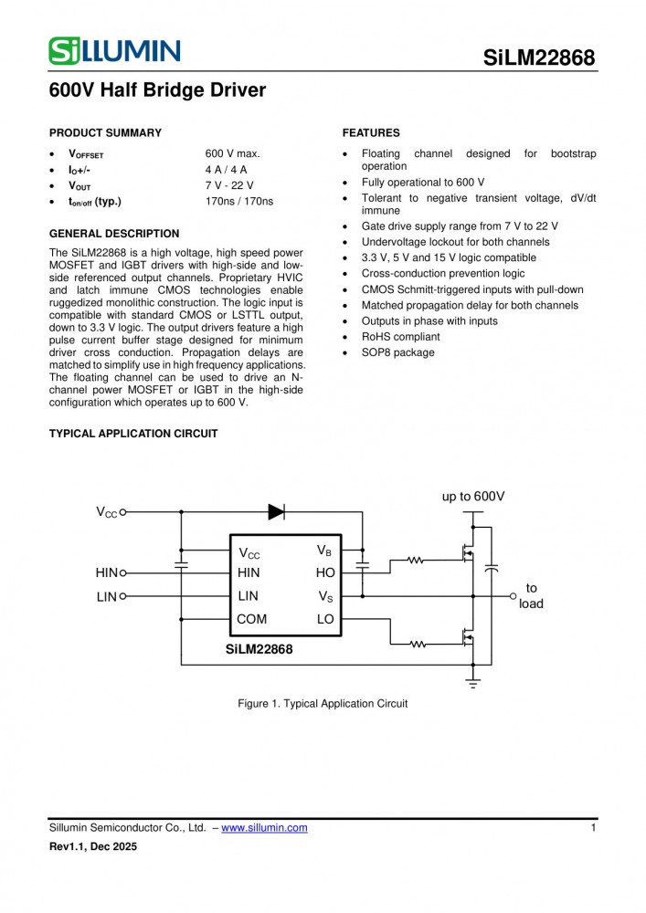 Supplied technical document page 1