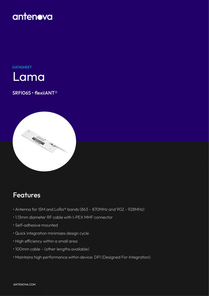 Lama datasheet page 1