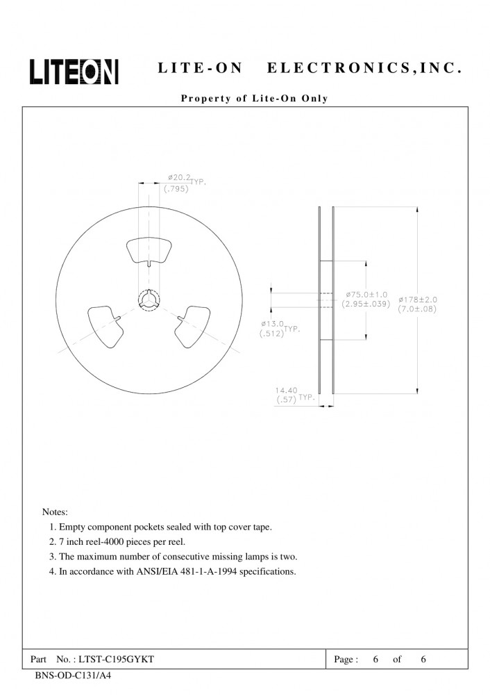 LTST-C195GYKT datasheet page 6