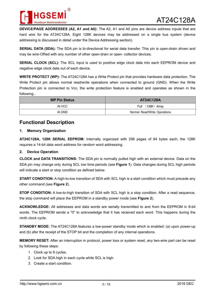 AT24C128AM/TR datasheet page 3