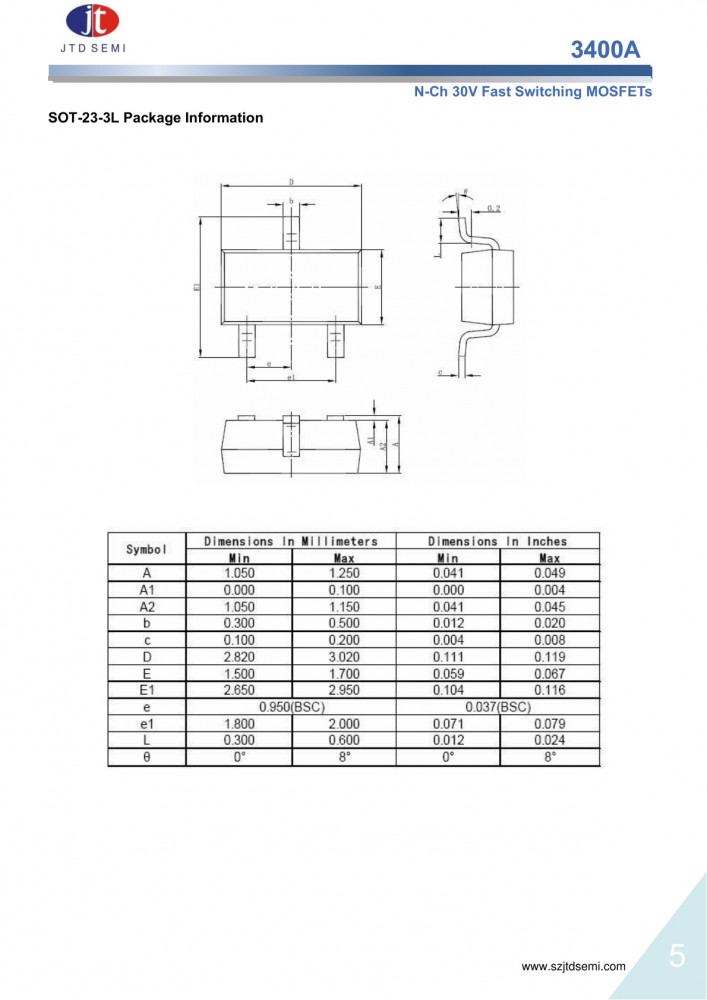 JTD3400A datasheet page 5