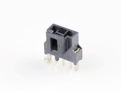 iPass I/O Surface Mount Receptacle, Right-Angle, Internal Assembly with Shell, 36 Circuit, 0.38µm Gold (Au), Through Hole Option, Tail Length 2.79mm, Left Key