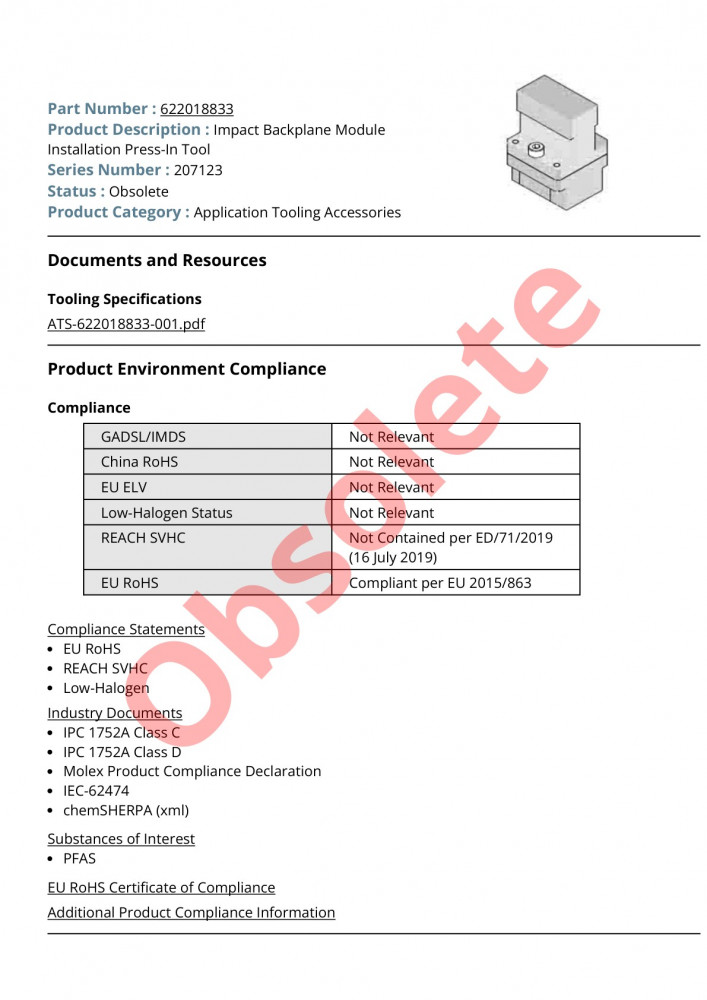 Tooling specification page 1