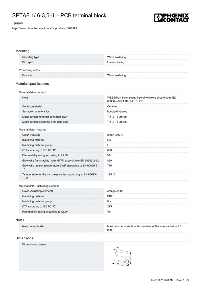Phoenix Contact 1861975 technical document page 3