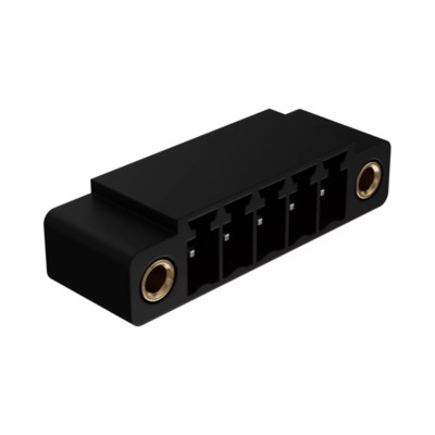3.50mm Pitch Eurostyle Right-Angle PCB Header, with Threaded Retention Inserts, 5 Circuits for sale