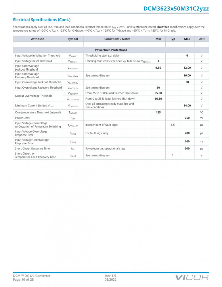 DCM3623T50M31C2T00 technical document page 10