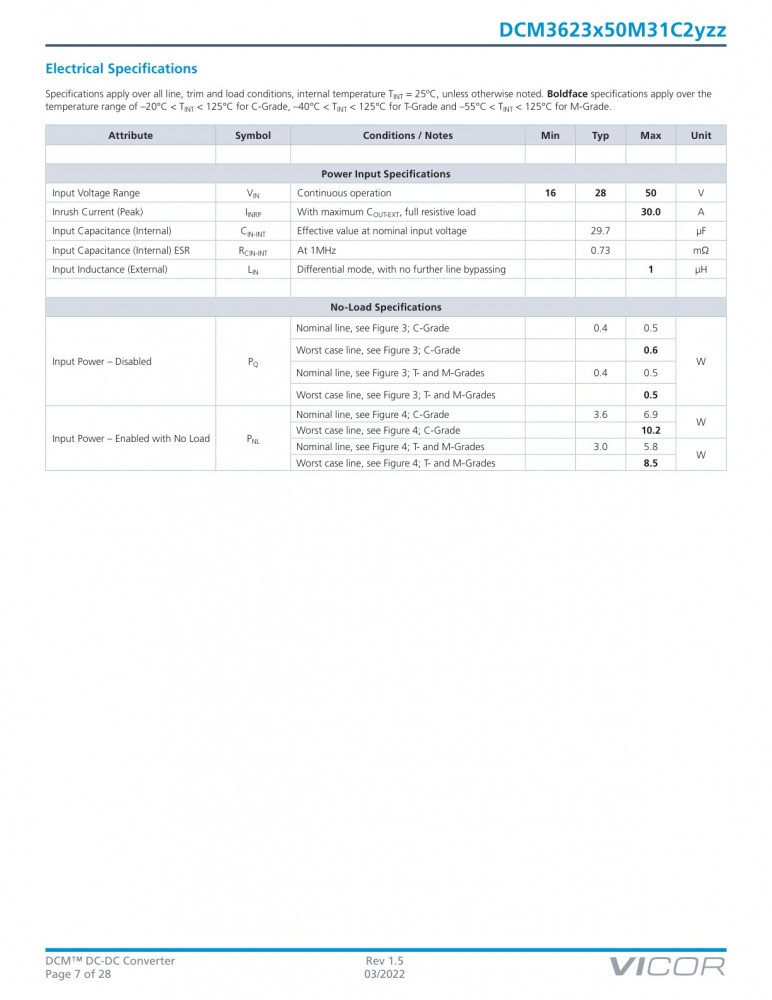 DCM3623T50M31C2T00 technical document page 7