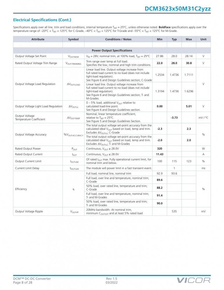 DCM3623T50M31C2T00 technical document page 8