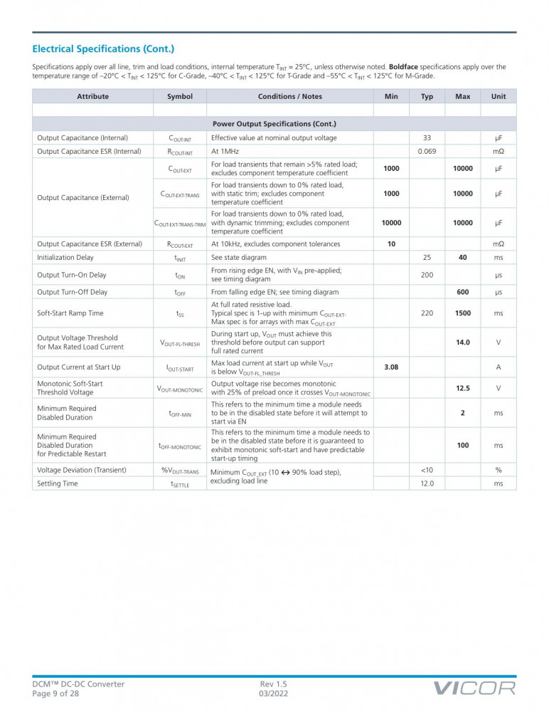DCM3623T50M31C2T00 technical document page 9