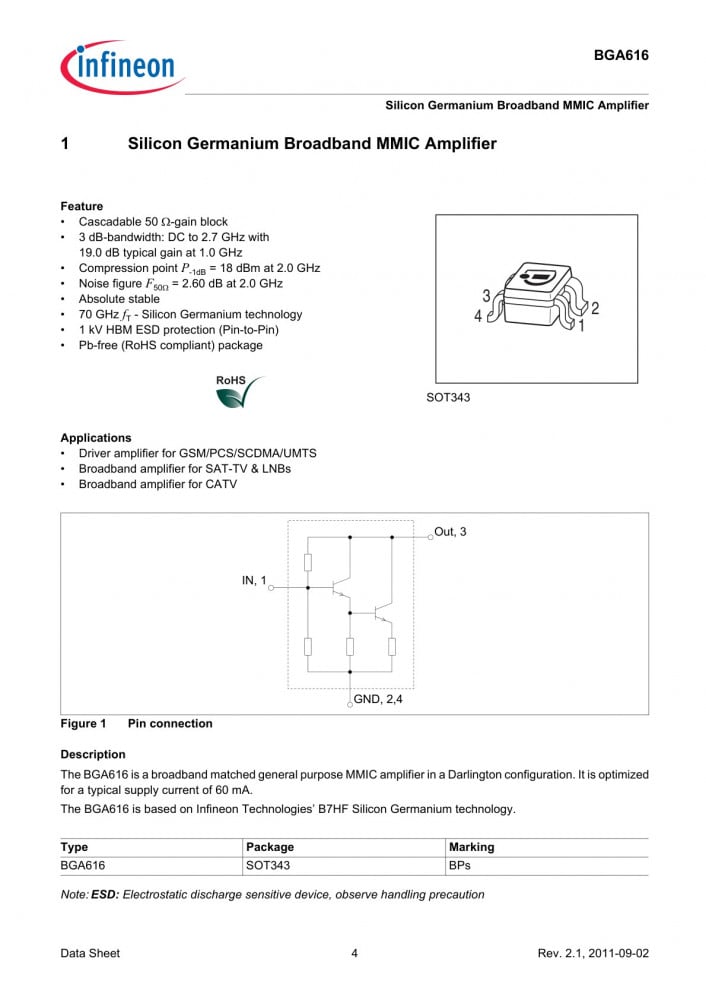 BGA616 datasheet page 4