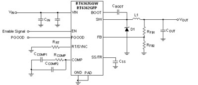 RT6204 - 500mA, 60V, 350kHz Synchronous Step-Down Converter