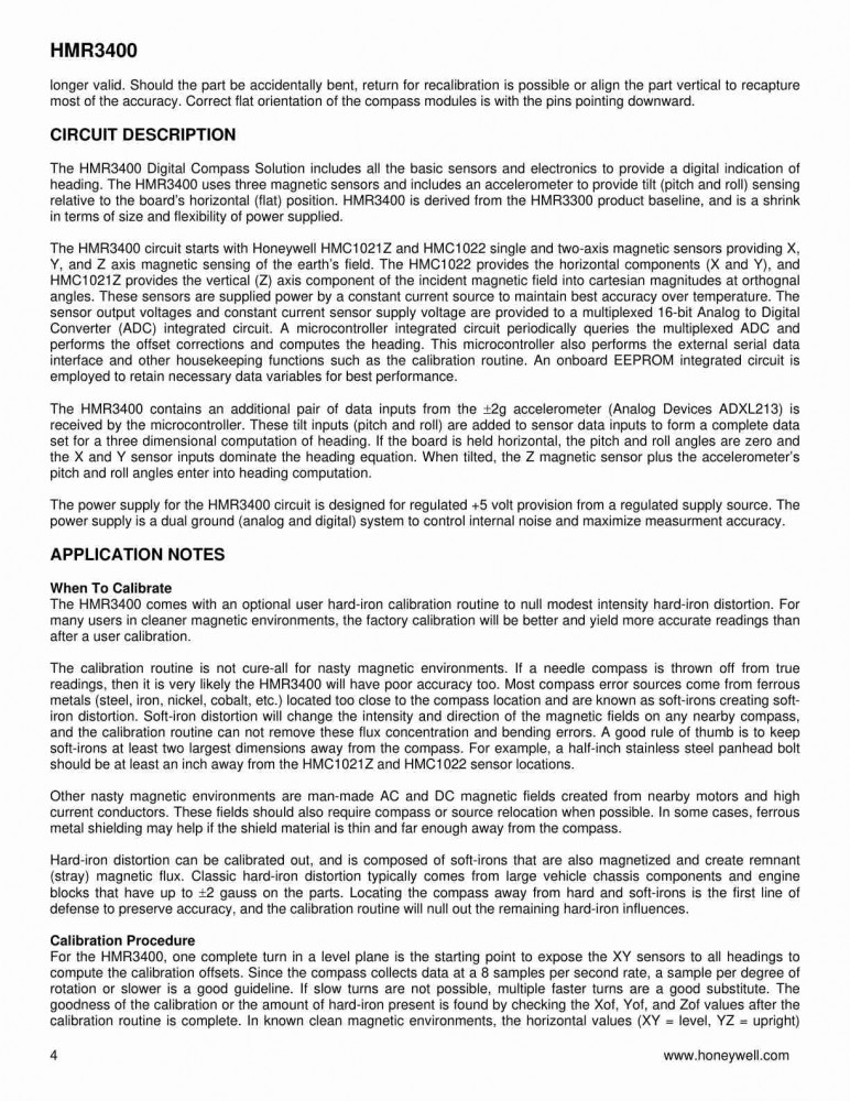 HMR3400 datasheet page 4