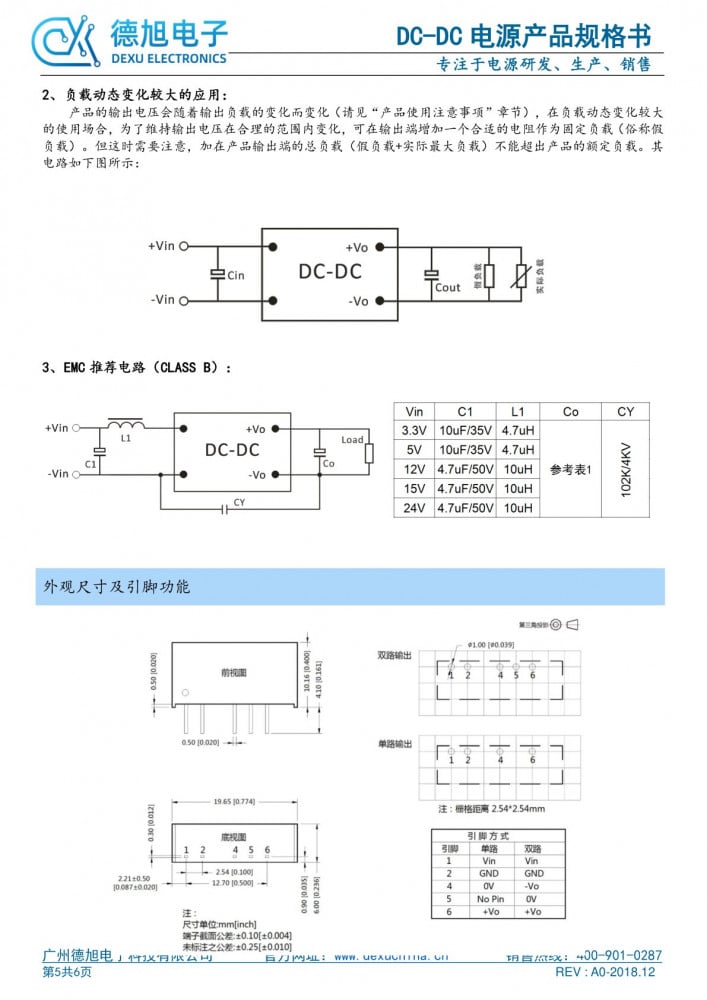 FN1-B series datasheet page 5