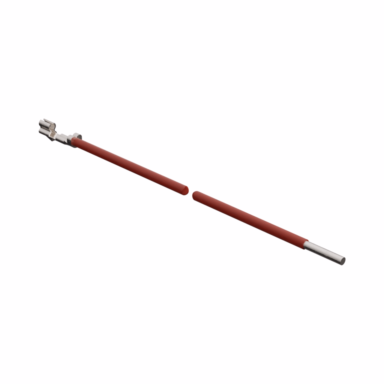 Pre-Crimped Lead Mini-SPOX Female-to-Pigtail, Tin (Sn) Plating, 75.00mm Length, 22 AWG, Red for sale