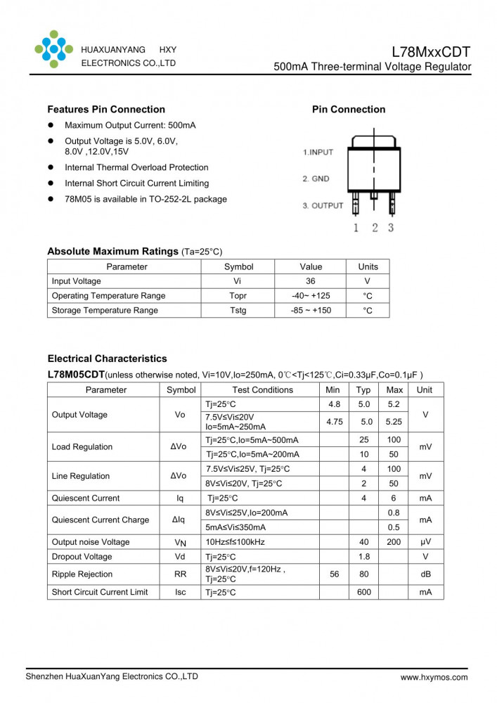 L78M series datasheet page 1