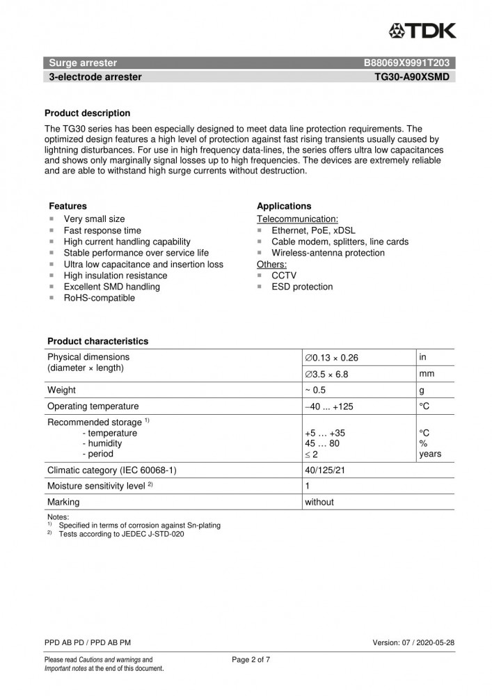Product document page 2
