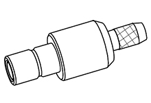 MCX Jack, Straight, PCB Receptacle, Edge Mount, Solder, Brass Body, 0.12µm Gold (Au) Plating, Tape and Reel, 50 Ohms