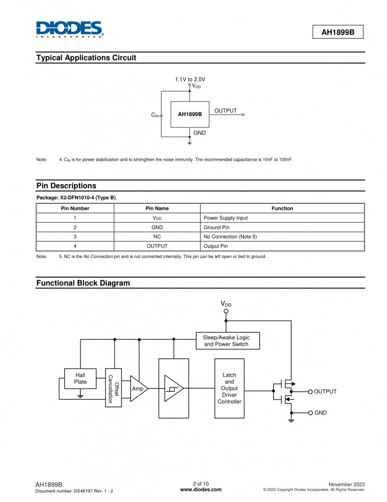 AH1899B datasheet page 2