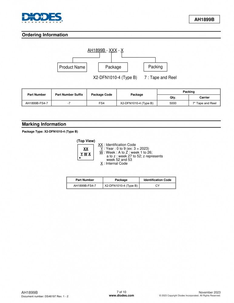 AH1899B datasheet page 7
