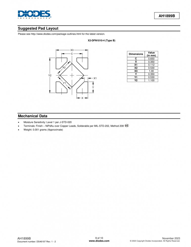 AH1899B datasheet page 9