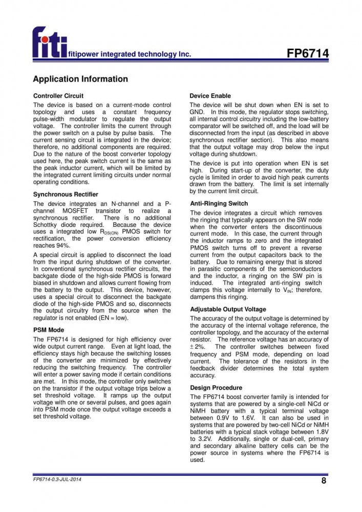 FP6714S6CTR datasheet page 8