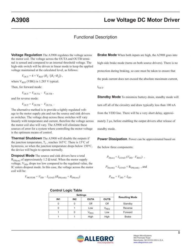 A3908 datasheet page 5