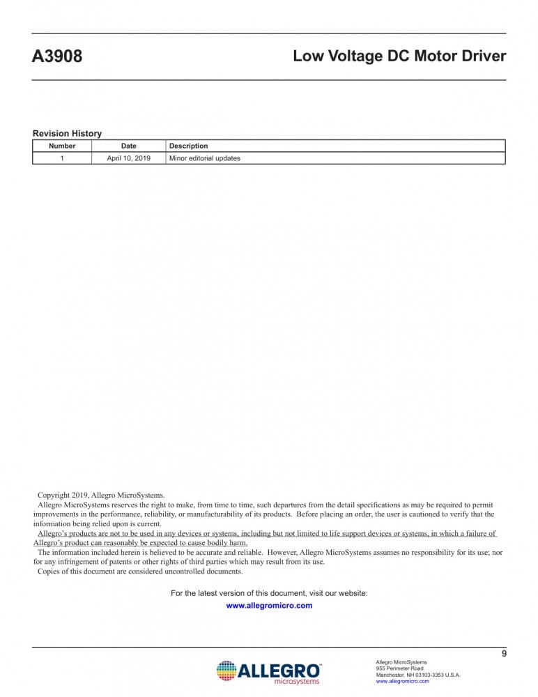 A3908 datasheet page 9