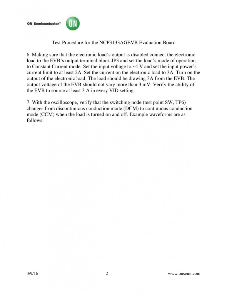 NCP3133AGEVB technical document page 2
