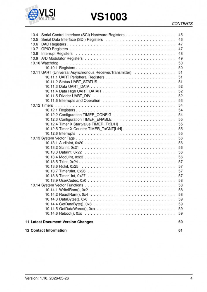 VS1003 technical document page 4