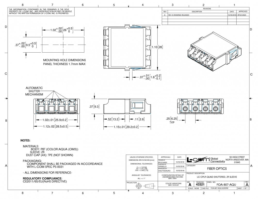 FOA-807-AQU technical document preview