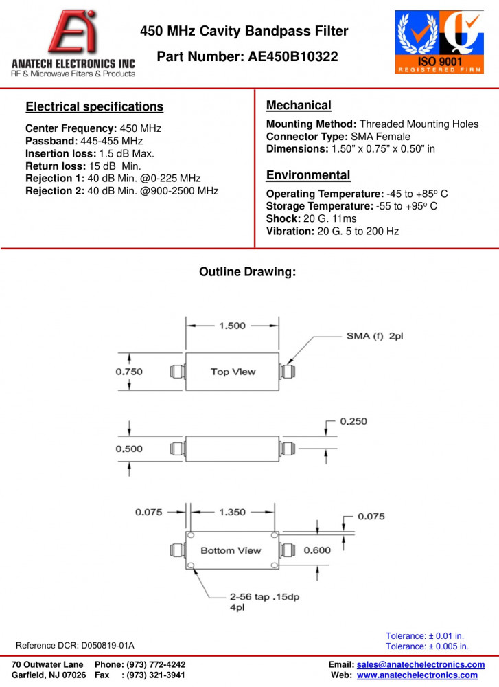 AE450B10322 technical drawing page