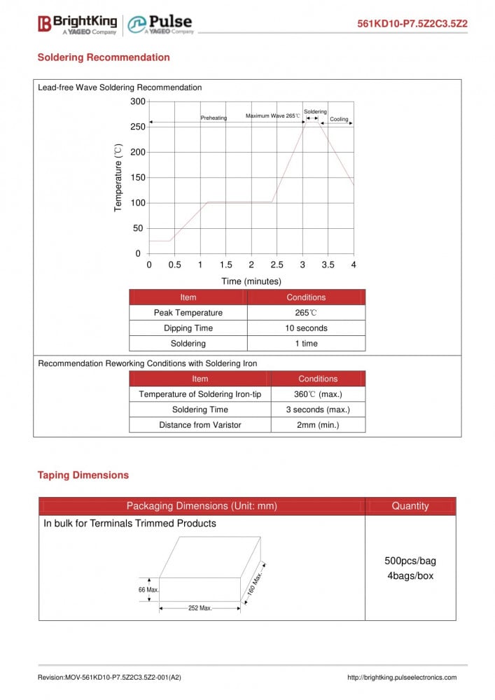561KD10-P7.5Z2C3.5Z2 datasheet page 6