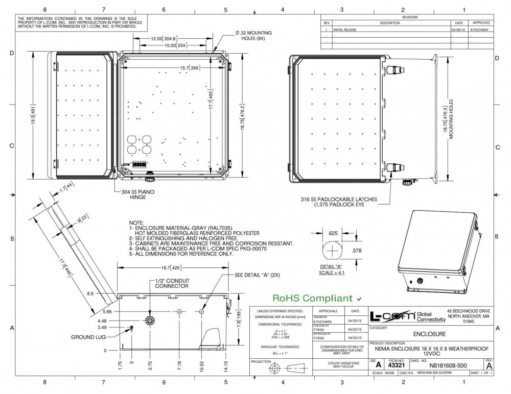 NB181608-500 technical document page
