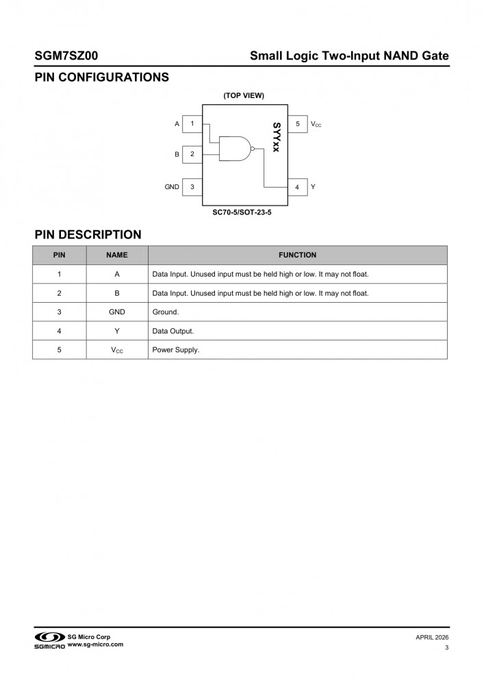 SGM7SZ00 datasheet page 3