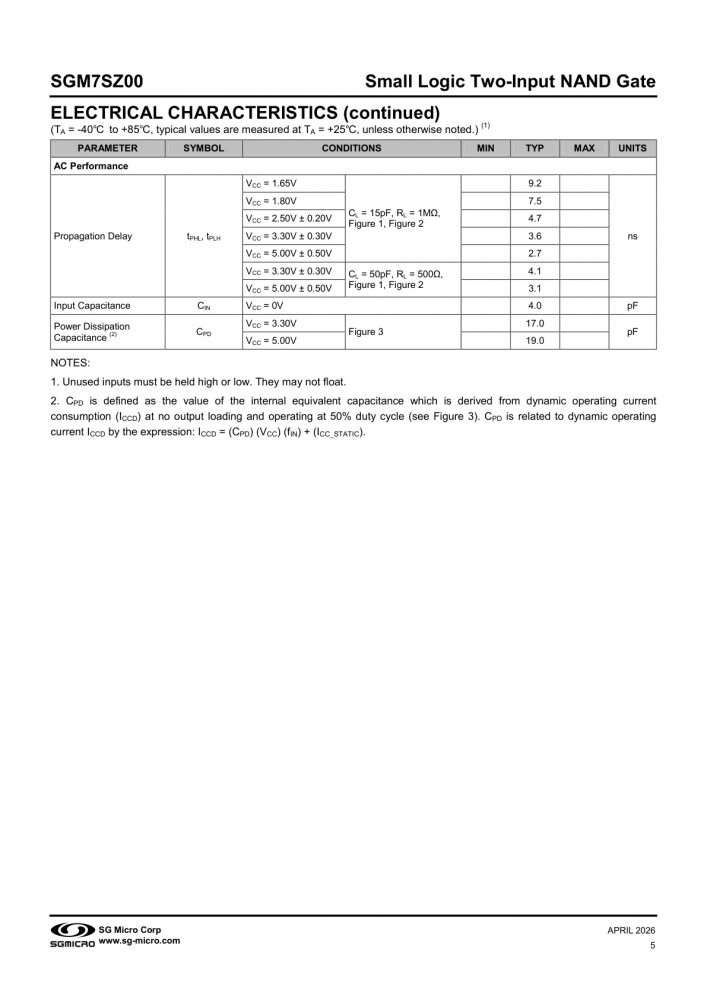 SGM7SZ00 datasheet page 5