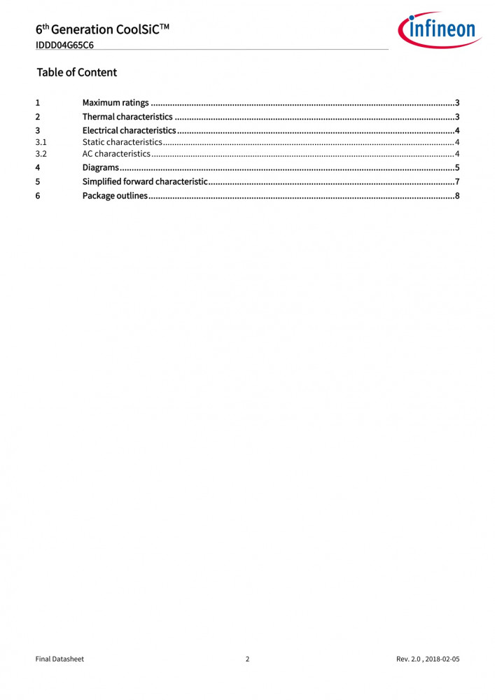 IDDD04G65C6 datasheet page 2