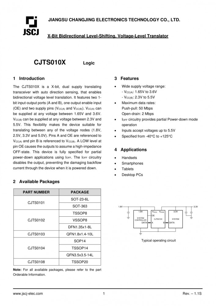 CJTS0102BAN datasheet page 1
