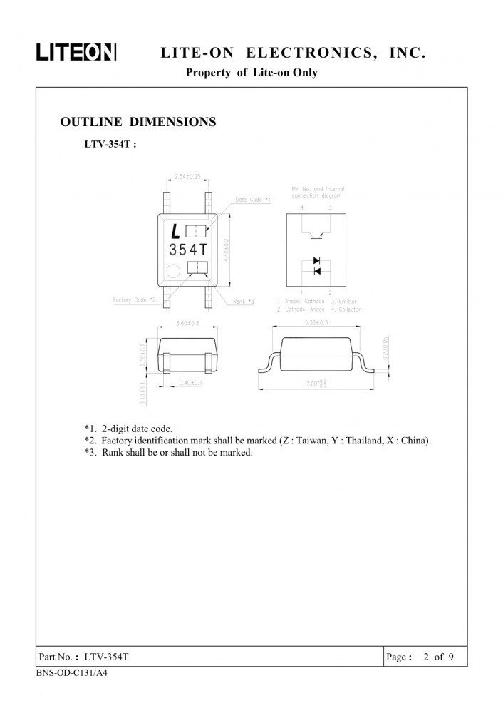 LTV-354T-A datasheet page 2
