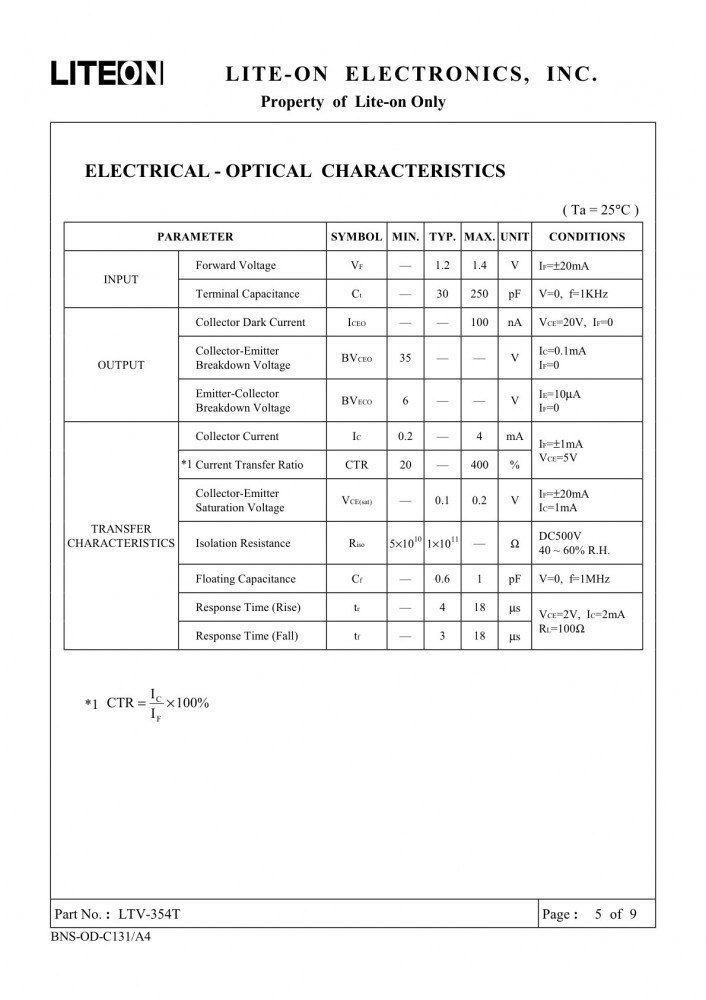 LTV-354T-A datasheet page 5