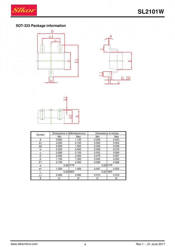 SL2101W datasheet page 4