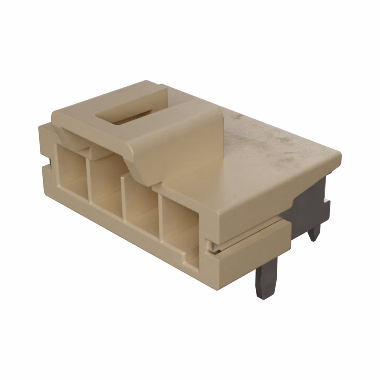 Ultra-Fit Right-Angle Header with Solder Nail, 3.50mm Pitch, Single Row,  4 Circuits, 0.38µm Gold (Au) Plating, Natural, Glow-Wire Capable, Tray for sale