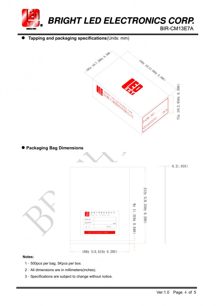 BIR-CM13E7A datasheet page 4
