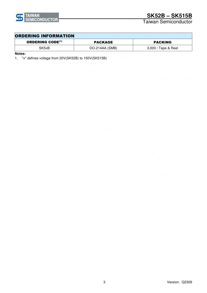 SK53B datasheet page 3
