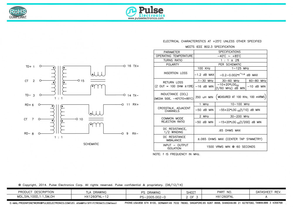 HX1260FNLT datasheet page 2